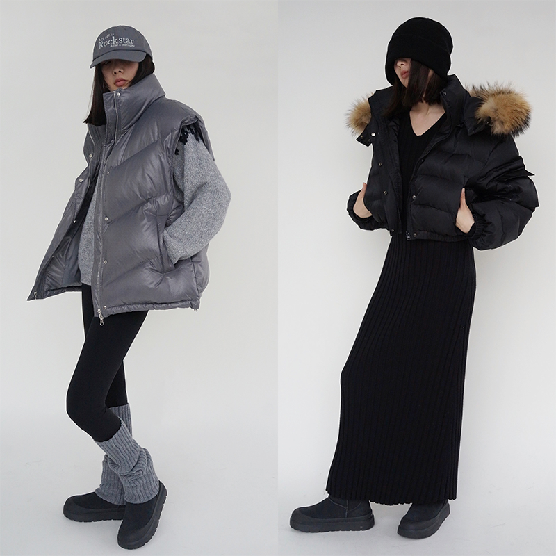 AZHU SHOES双色圆头厚底雪地靴女2023新款秋冬款加绒厚底保暖短靴_虎窝淘