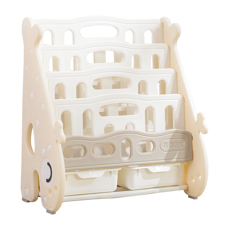 儿童书架绘本架宝宝简易读物储物架幼儿园玩具阅读角分类架收纳盒_虎窝淘