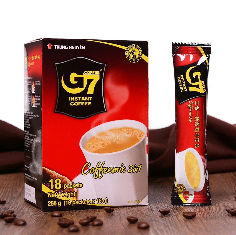 越南进口中原G7咖啡三合一速溶咖啡盒装288克国际版（2盒包邮）_虎窝淘
