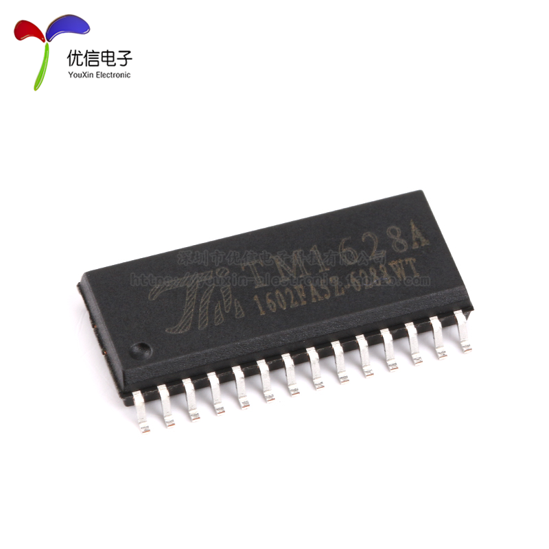 原装正品贴片 TM1628A SOP-28 LED数码管显示驱动IC芯片_虎窝淘