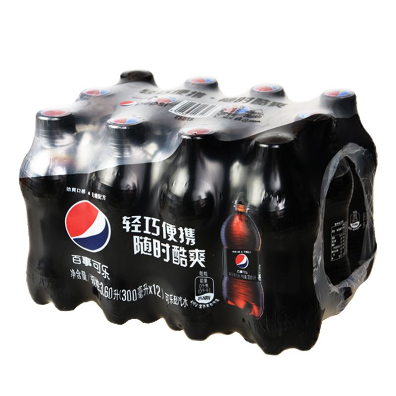 百事可乐无糖300ml*12瓶柠檬汽水代言能量配方元气碳酸饮料_虎窝淘
