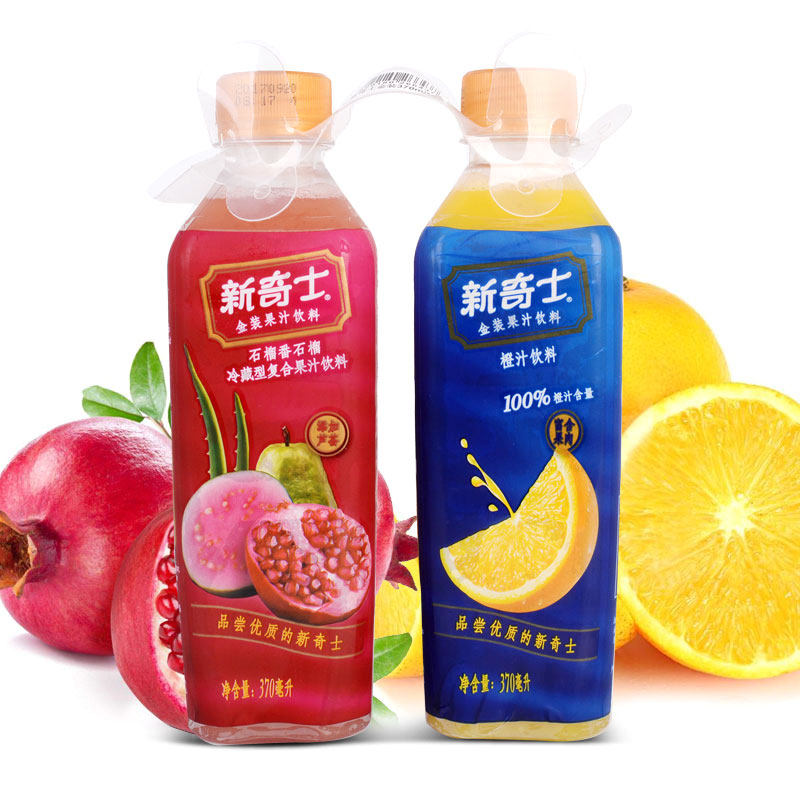 新奇士组合装370ML*2/组果汁橙汁橙子饮料新鲜复合夏日缤纷饮品_虎窝淘