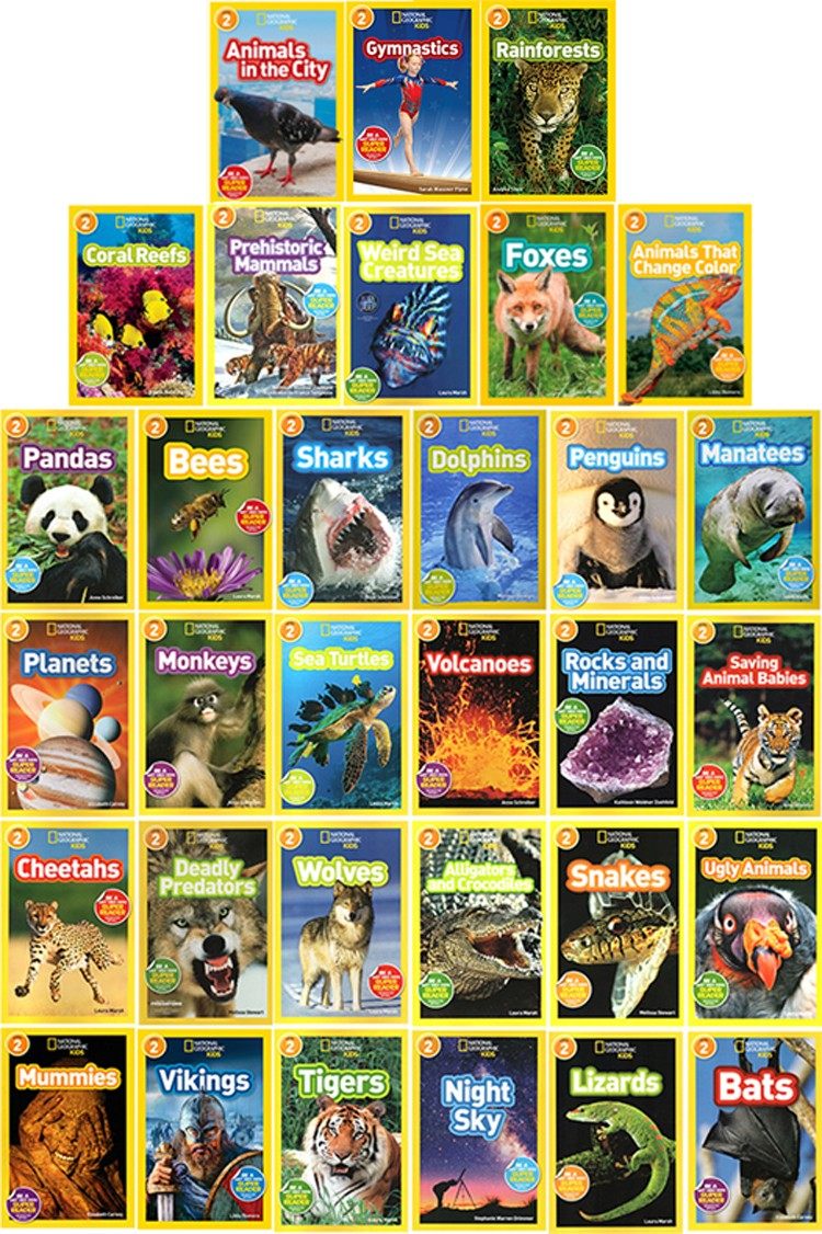 二阶段32册美国国家地理分级读物 National Geographic KIDS Readers L2英文原版儿童百科书动物科技系列全彩儿童 ...