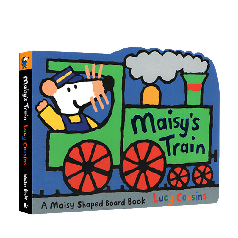 英文原版绘本 Maisy Train A Maisy Shaped Board Book小鼠波波交通工具造型纸板书儿童早教启蒙纸板书_虎窝淘