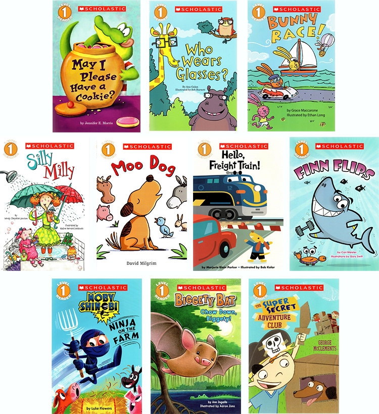 英文原版 Scholastic Leveled Readers L1 10册附音频CD套装1学乐分级读物英语学习课外读物_虎窝淘
