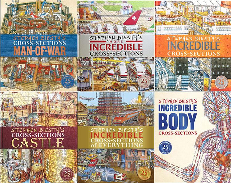 英文原版 DK不可思议的大剖面 6册合售 25周年纪念精装版 Stephen Biesty's斯蒂芬·比斯蒂 DK儿童图解百科_虎窝淘