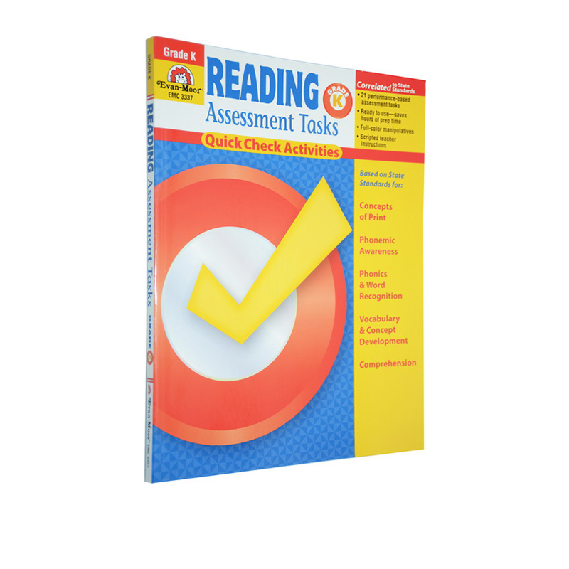 英文原版美国加州教辅 Reading Assessment Tasks Grade K学前初级阅读 Evan Moor_虎窝淘