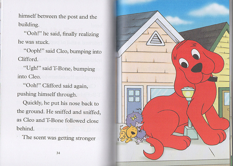 英文原版 Clifford Chapter Book Set大红狗系列绘本 4册盒装附CD彩色插画版儿童桥梁章节读物_虎窝淘