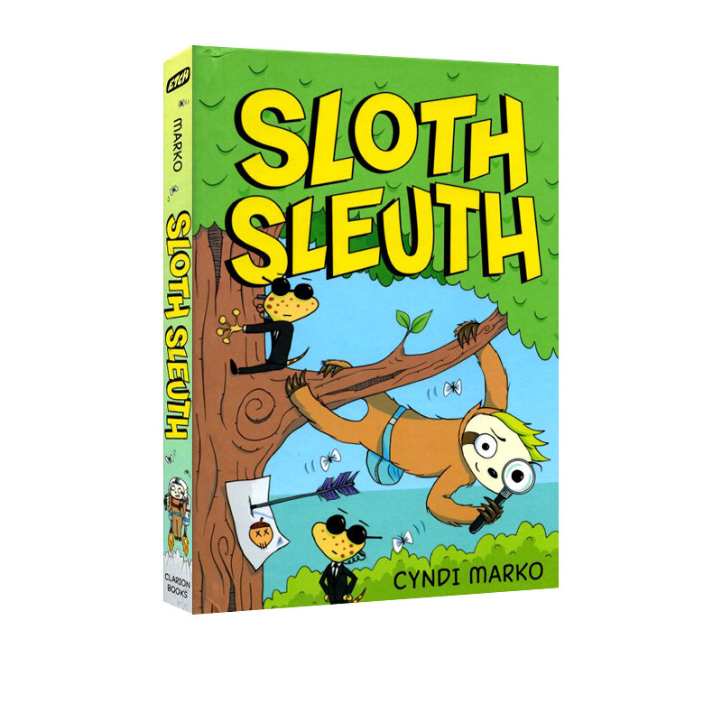 英文原版 Sloth Sleuth精装儿童冒险侦探漫画章节书小说少儿英语提升课外读物 22年新品_虎窝淘