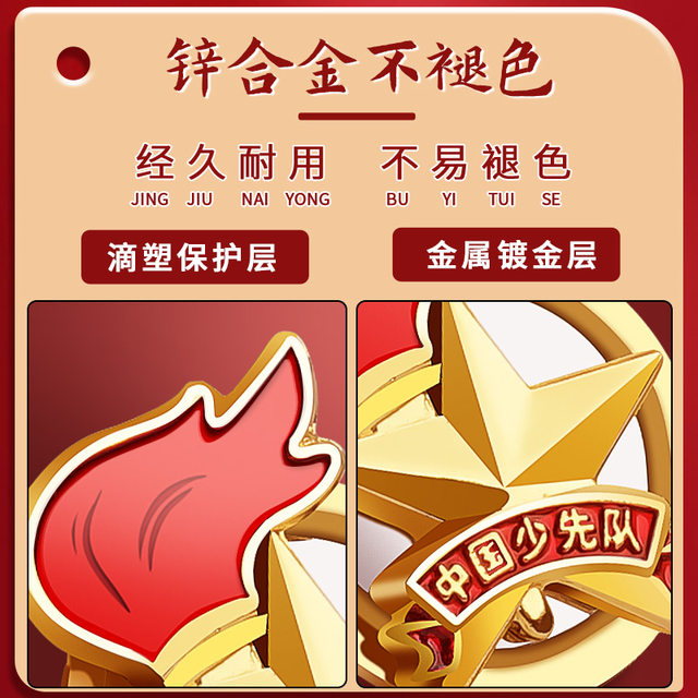 30 Standard Young Pioneer Badge Safety Pat in Safe Needle Pat.