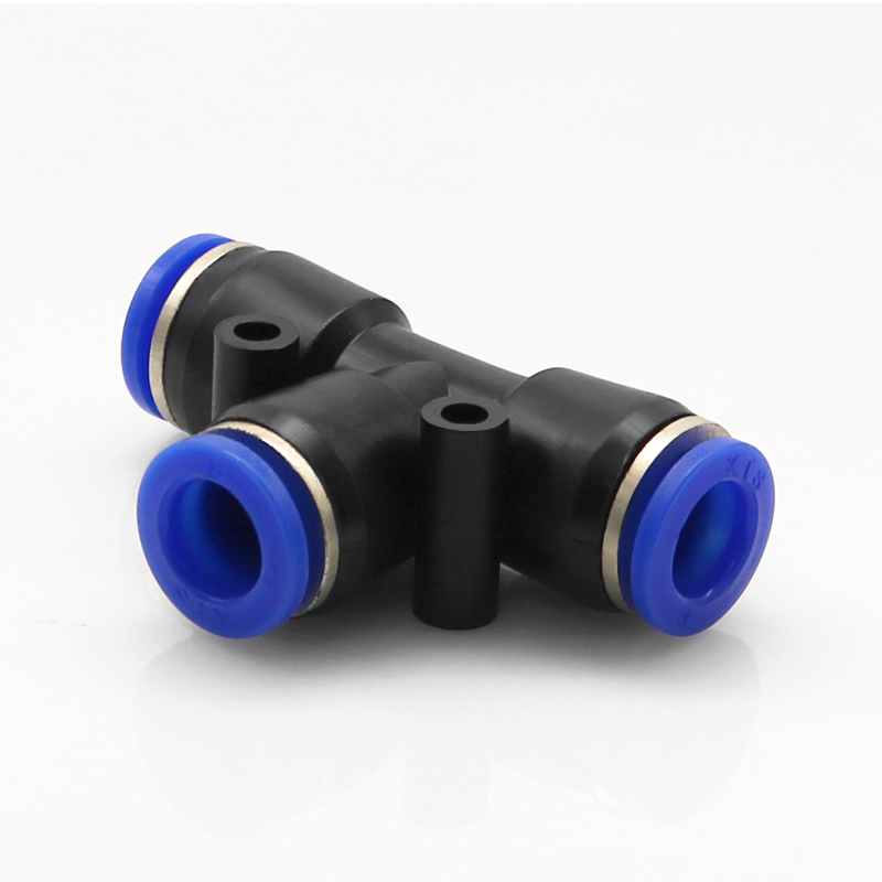 气动PE6PE12气管快速接头PE4 PE8 PE10 T型三通PE14全型号_虎窝淘