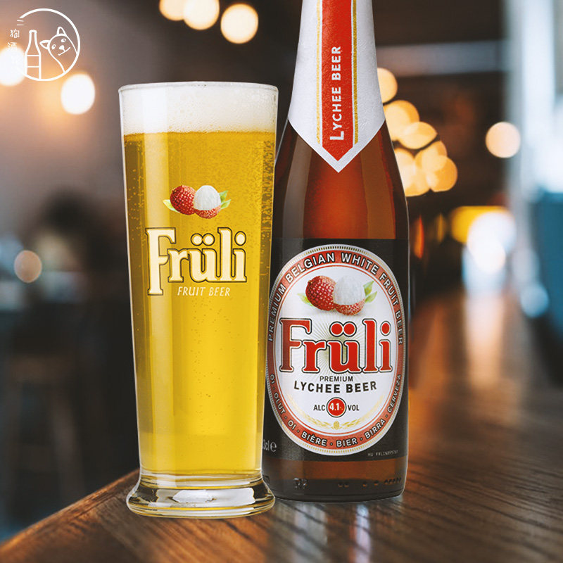 果香浓郁比利时Fruli芙力草莓荔枝木瓜水果微醺果酒精酿啤酒6瓶_虎窝淘