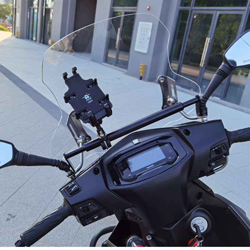 适用铃木UY125 AFR UU VX UE UCR改装车头平衡杆手机支架扩展配件_虎窝淘