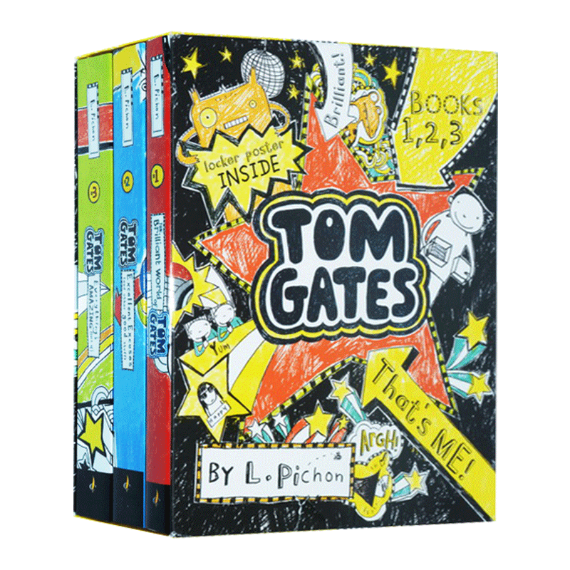 涂鸦小天才汤姆盖茨1-3册盒装 Tom Gates That's Me! Books One Two Three附海报英文原版儿童读物进口课外 ...