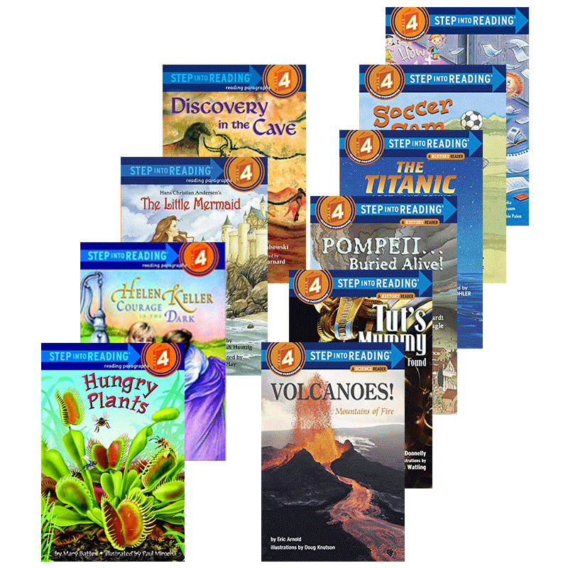 Step into Reading 4美国企鹅兰登经典分级阅读第四阶段 10册套装英文原版儿童读物进口人文历史科学阅读英语书籍_虎窝淘