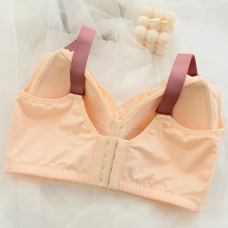 大码大罩杯无海绵超薄文胸大胸显小内衣 75G 80G 85G 90G 95G_虎窝淘