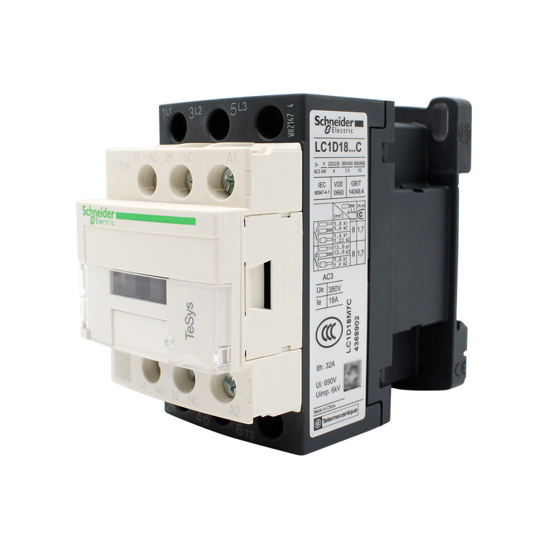 正品施耐德接触器LC1D18 220V LC1-D18M7C 18A交流接触器 380V_虎窝淘
