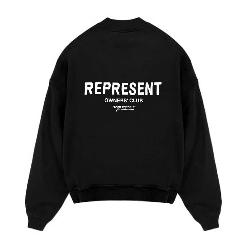 REPRESENT LIFE小标基础潮流圆领卫衣宽松休闲高街男百搭长袖FOG_虎窝淘