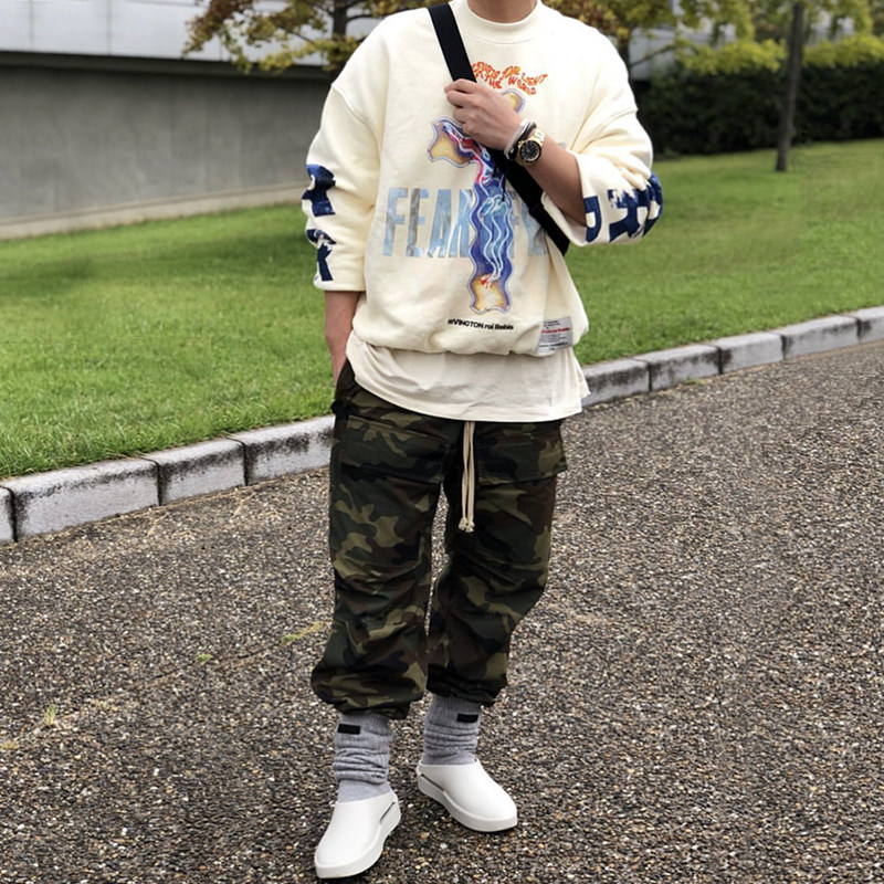 FOG FEAR OF GOD联名RRR 123 TALK潮流十字高街秋季圆领卫衣男_虎窝淘