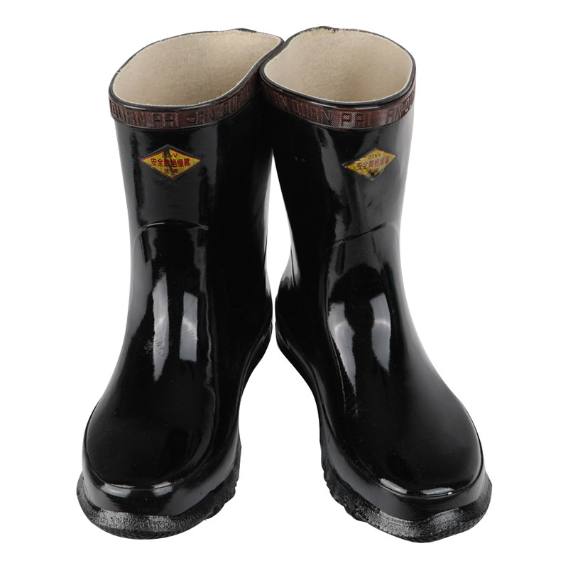 安全牌绝缘靴25KV高压电工鞋10kv绝缘雨鞋20KV橡胶绝缘鞋_虎窝淘