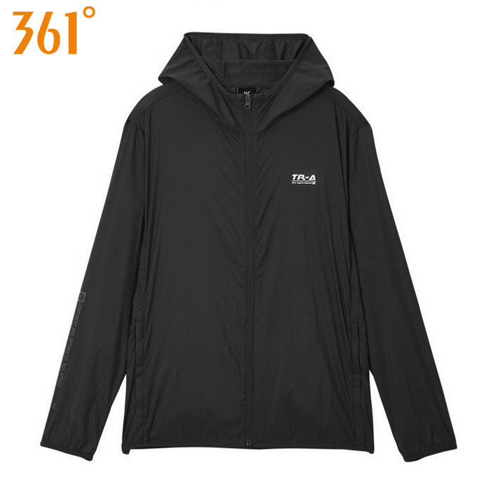 361度男装运动风衣2022夏季新款361防晒服轻薄透气皮肤衣连帽4605_虎窝淘