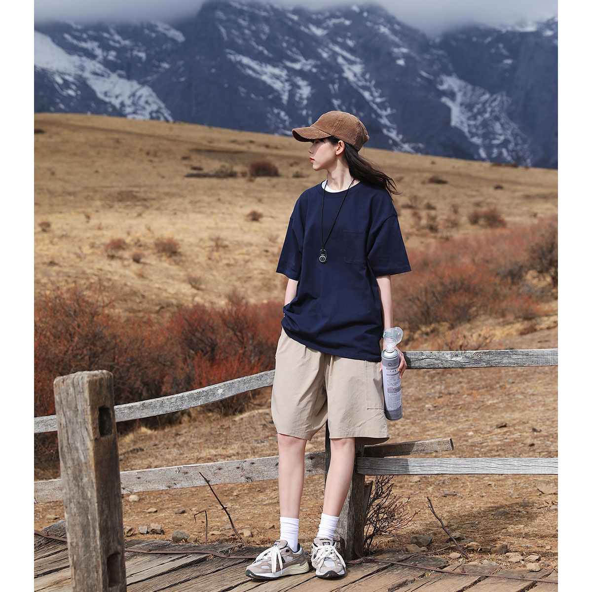 KOUEMGI空味日系简约纯色工装短裤男潮牌机能口袋宽松运动五分裤_虎窝淘