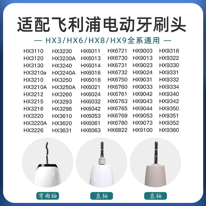 适配飞利浦电动牙刷头philips菲利普hx682p/9120/938b/sonicare_虎窝淘