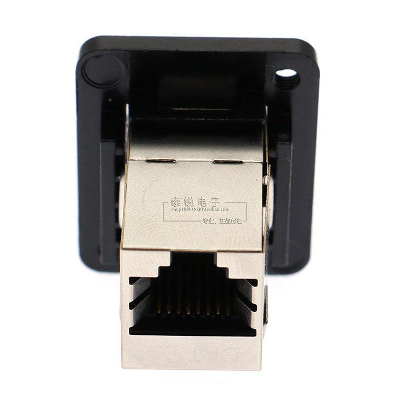 D型超六类屏蔽网络模块RAD-C6A RJ45对接插座CAT6A万兆全金属双通_虎窝淘