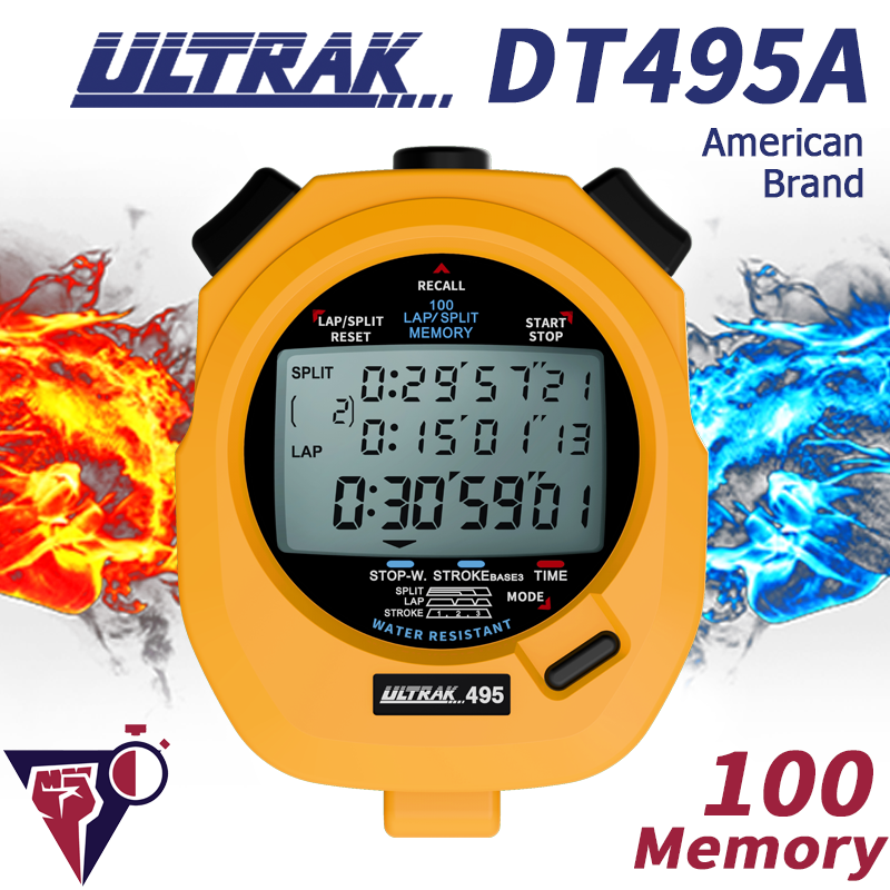 ULTRAK奥赛克美国DT495B三排100记忆秒表比赛专用教练裁判防水_虎窝淘