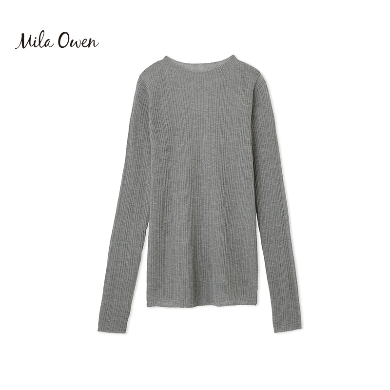 Mila Owen 2023春季新款时尚简约薄款针织上衣T恤女士09WNT231029_虎窝淘