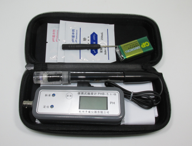 PHB-5便携式pH计/精密酸度计酸碱度测试仪数显便携式PH计配电极_虎窝淘