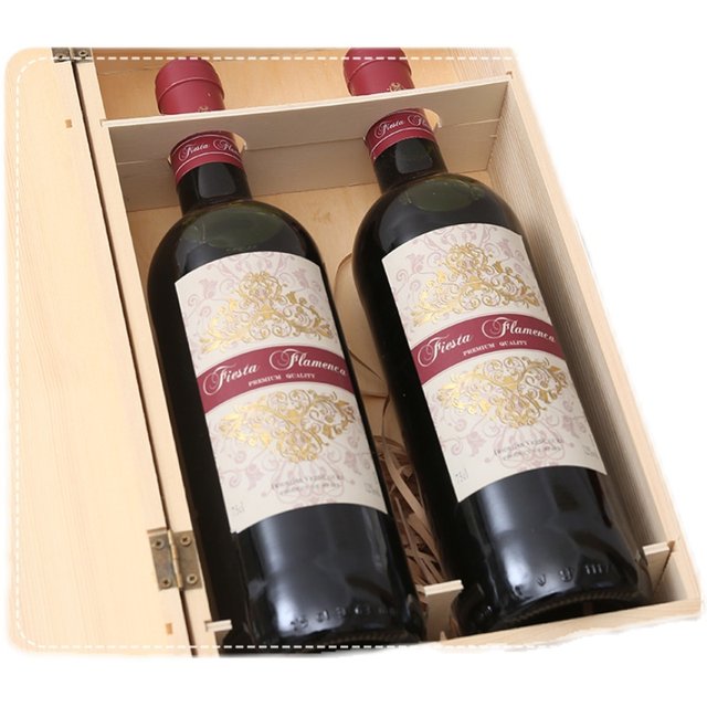 Red wine box wooden box double support red wine box wine wooden box red ...
