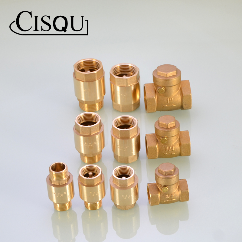 4/6分1寸全铜立式止回阀卧式逆止阀DN15/20/25内外丝水管道单向阀_虎窝淘