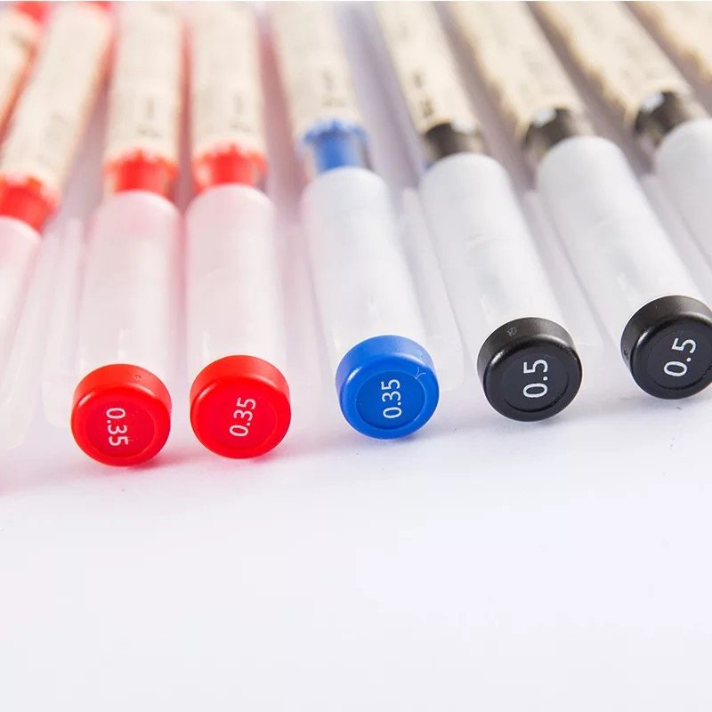 天卓31884原品记透明杆0.5mm中性笔全针管水笔31880考试笔0.35mm_虎窝淘