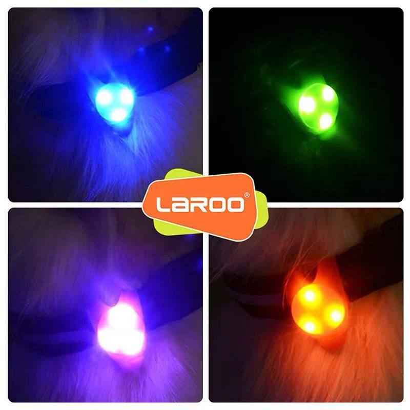Laroo莱诺LED宠物吊坠电池夜光防走失灯防水项圈挂坠灯夜间遛狗_虎窝淘