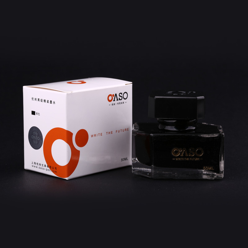 OASO优尚非碳素黑色/蓝色/蓝黑色50ML墨水不堵笔染料型钢笔水包邮_虎窝淘