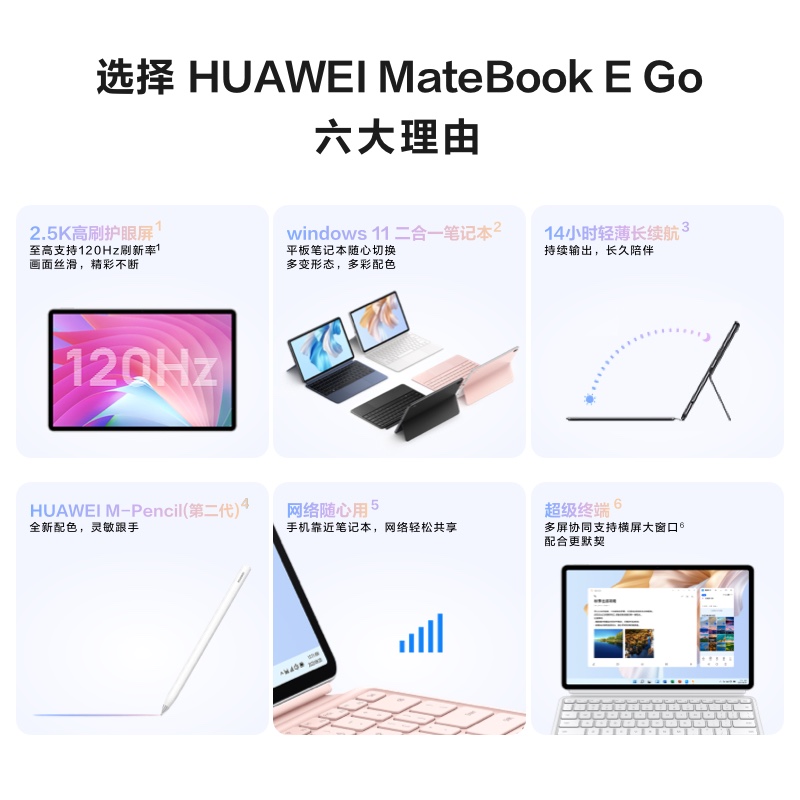 华为笔记本电脑二合一平板MateBook E Go 2022新款官方旗舰店正品官网_虎窝淘