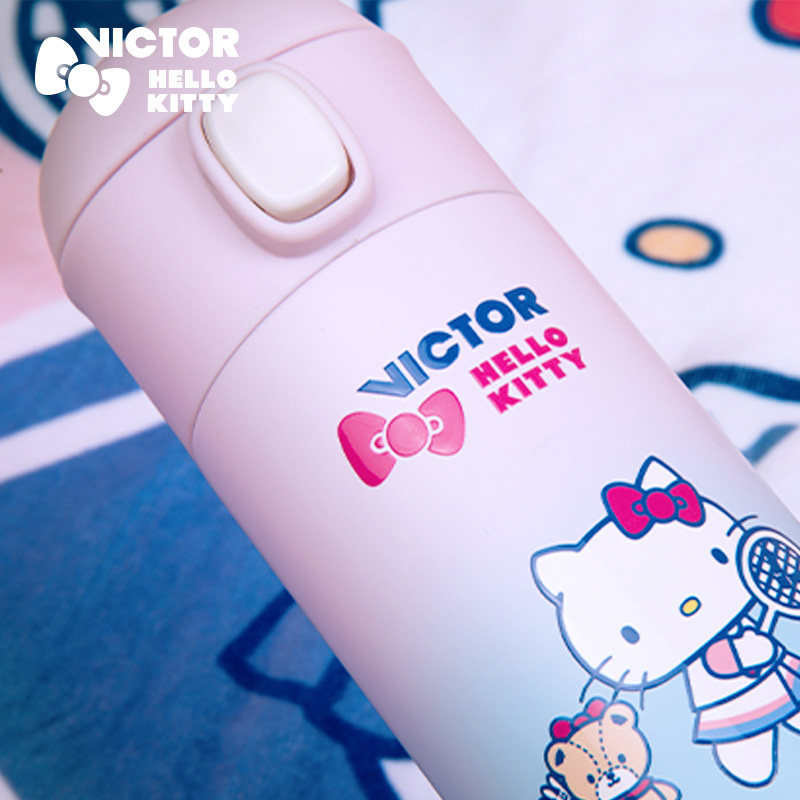 威克多VICTOR/Hello Kitty联名水杯 胜利KT凯蒂猫380ML保温水壶_虎窝淘