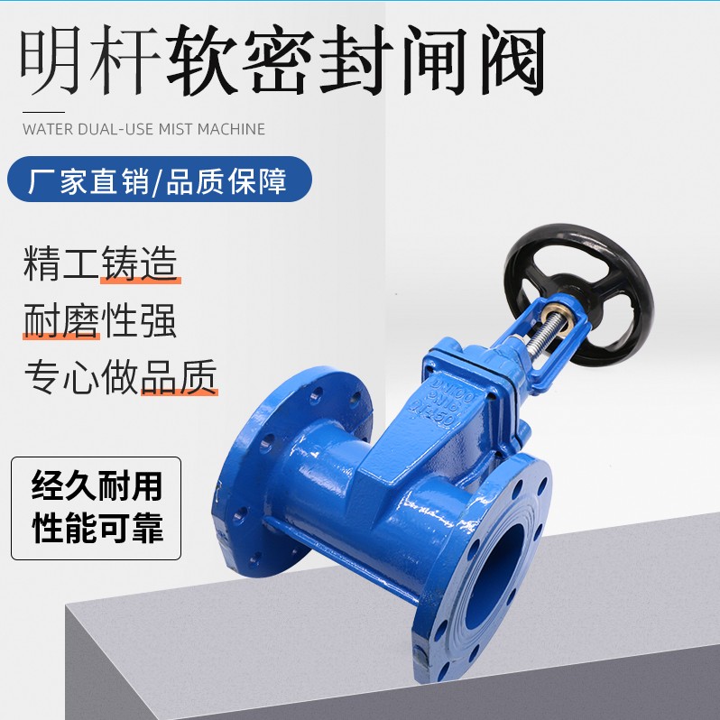 Z41X-16明杆弹性软密封闸阀RRHX球墨铸铁闸阀DN40 80 100 150 200_虎窝淘