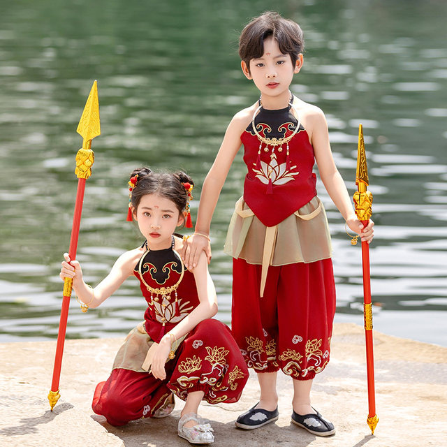 Nezha performance costumes children's clothing cosplay Nezha clothing ...