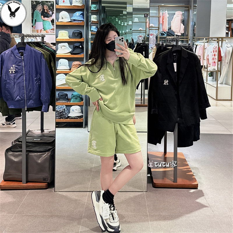 MLB专柜2023春夏新款NY标休闲运动宽松短裤男女款情侣3ASPB0433_虎窝淘