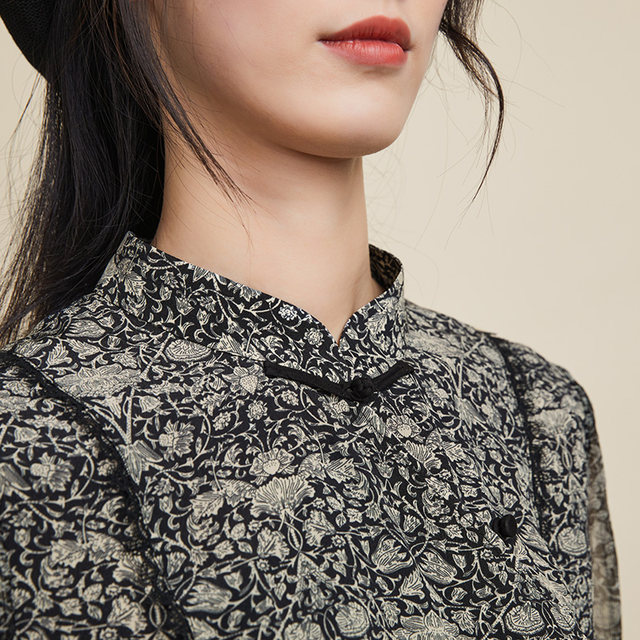 Bu Fuchun's new improved cheongsam top retro Tang suit women's clothing ...