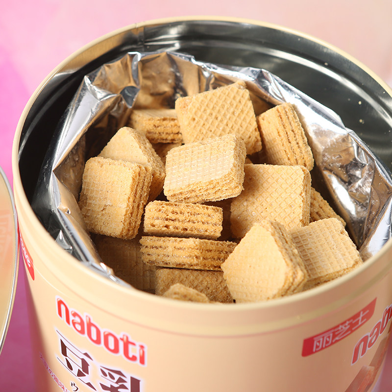 国产naboot威化桶装奶酪豆乳味威化休闲食品小吃_虎窝淘