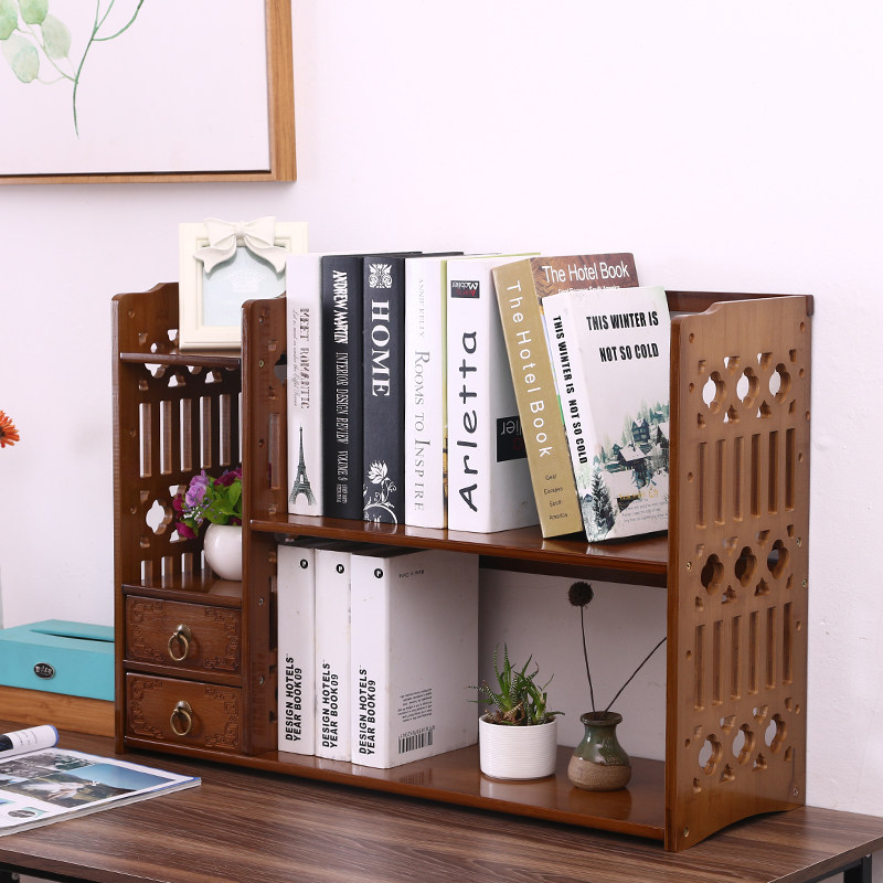 飘窗台小书柜桌面书架收纳多层桌上置物架多功能迷小书柜书架小型_虎窝淘