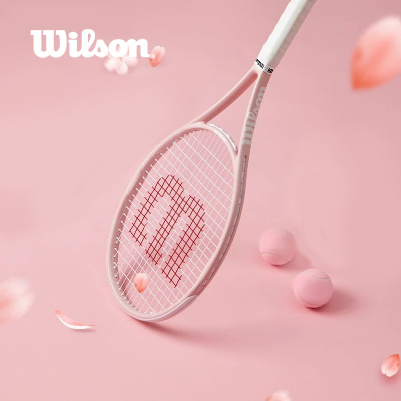 Wilson威尔胜网球拍粉色初学碳素樱花粉薰衣草进阶小熊拍男女训练_虎窝淘