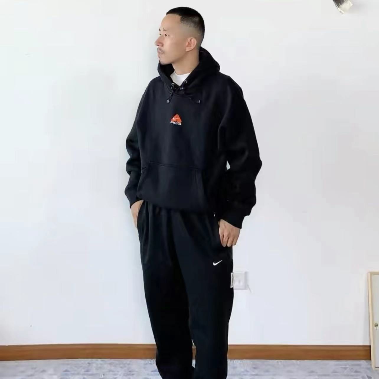 NIKE ACG LOGO刺绣复古防水保暖抓绒休闲连帽卫衣 DH3088-072-010_虎窝淘