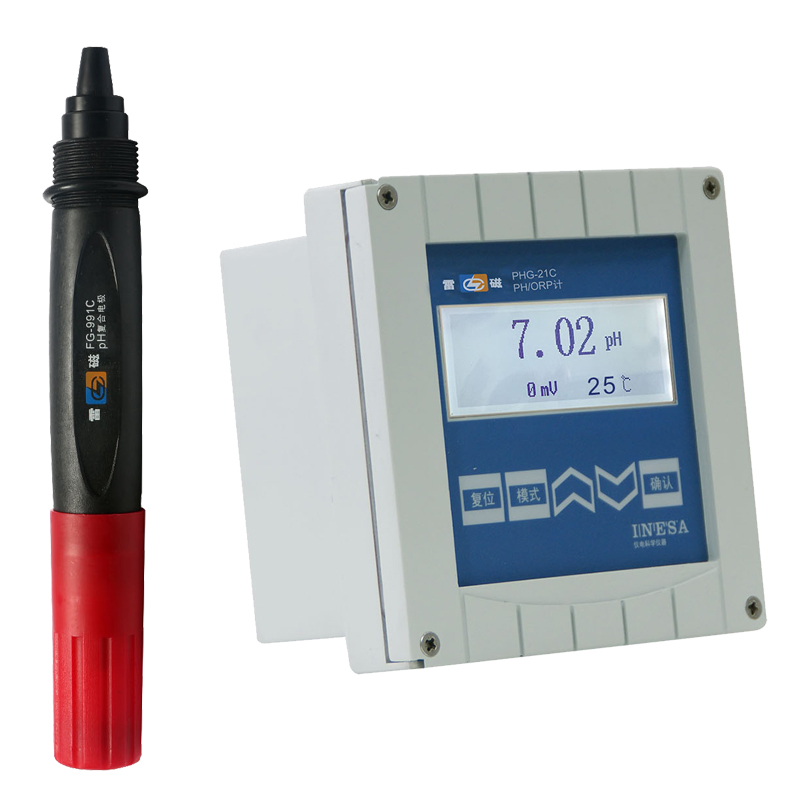 雷磁PHG-21C在线工业ph/ORP计酸度计FG-991C pH复合电极定制款_虎窝淘