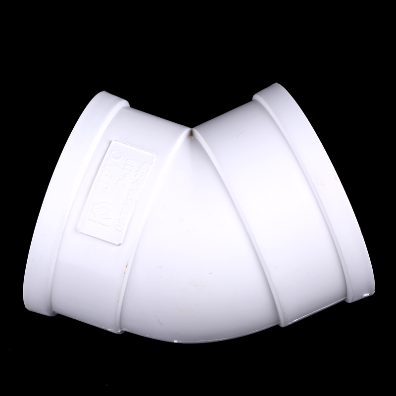 PVC45度弯头 UPVC排水管下水管管件配件50 75 110 160 200 315_虎窝淘