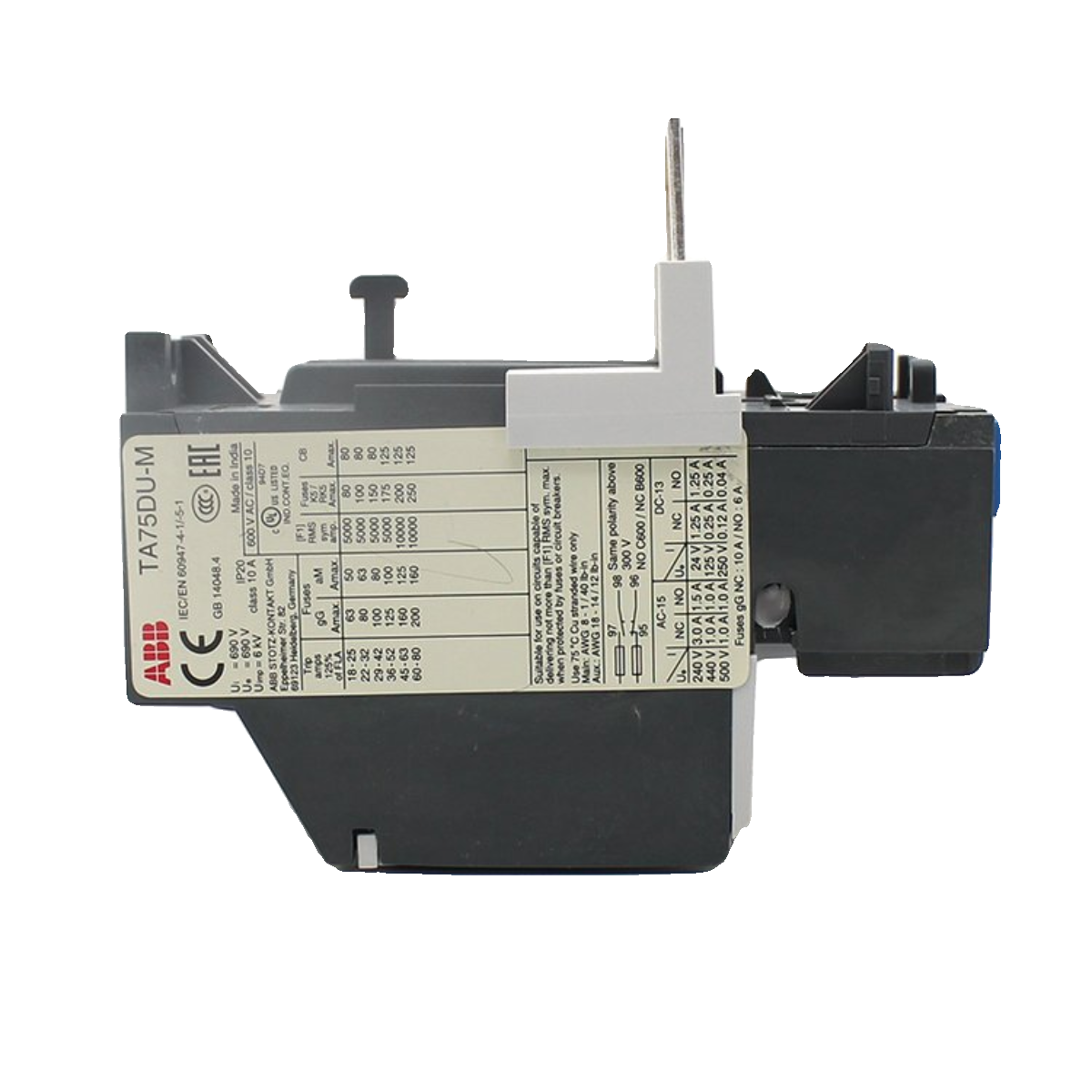 原装正品ABB热过载继电器TA25DU TA42DU TA75DU TA110DU TA200DU_虎窝淘