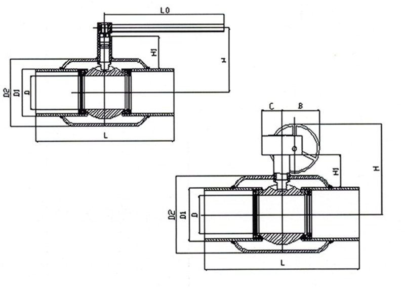 高山阀门Q361F-25C铸钢热力供暖高温软密封涡轮焊接球阀DN150-900_虎窝淘
